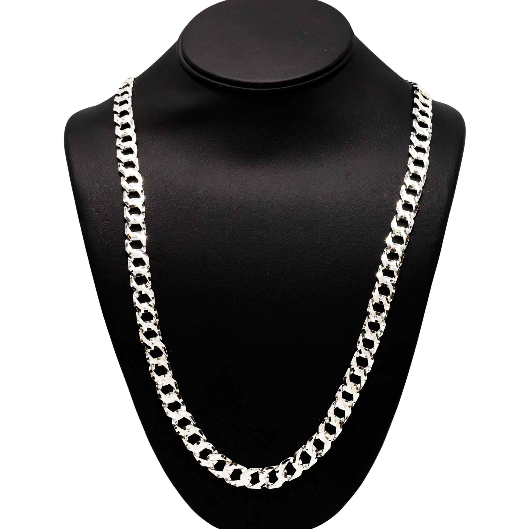 Diamond Cut 9.5mm 30" GHJ196 - Silver Chain - Golden Hand Jewellery