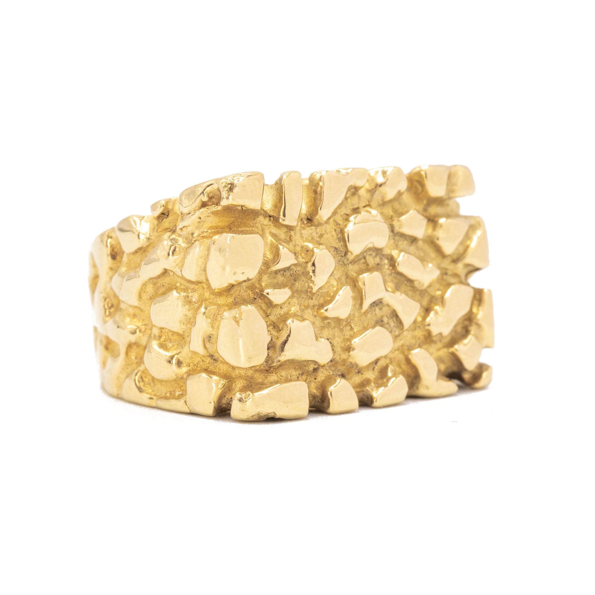 Bronx - Solid Nugget Ring - Golden Hand Jewellery