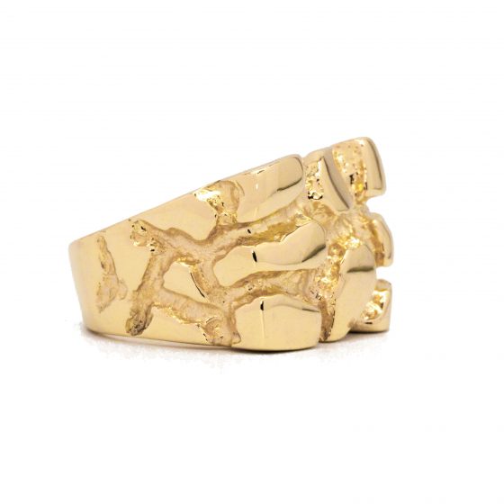 Toby - Solid Nugget Ring - Golden Hand Jewellery