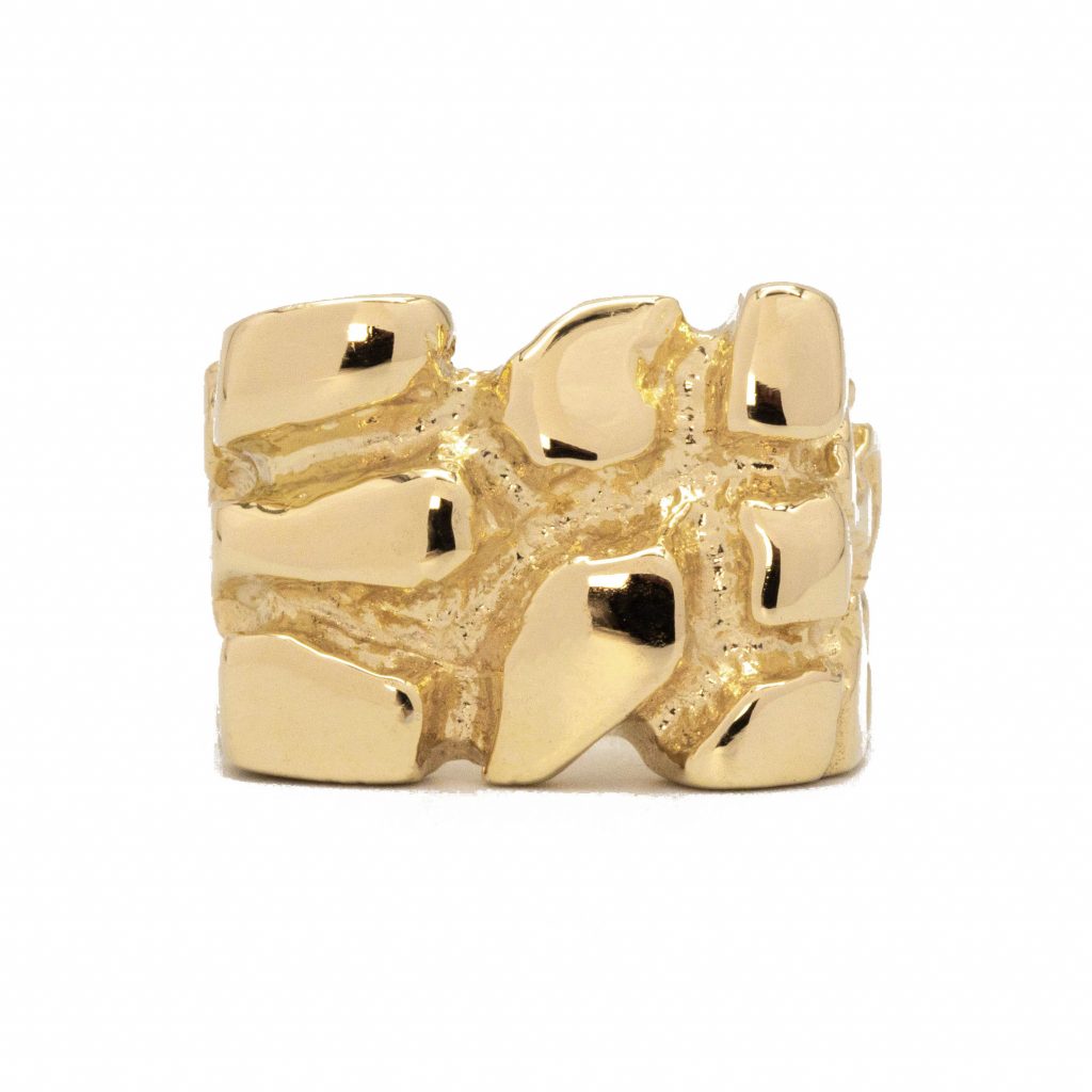 Toby - Solid Nugget Ring - Golden Hand Jewellery