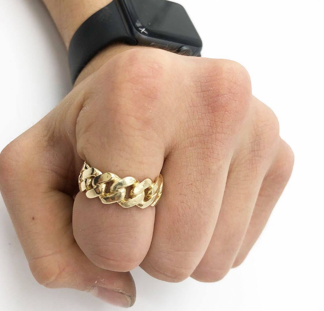 Solid Miami Cuban - Ring - Golden Hand Jewellery