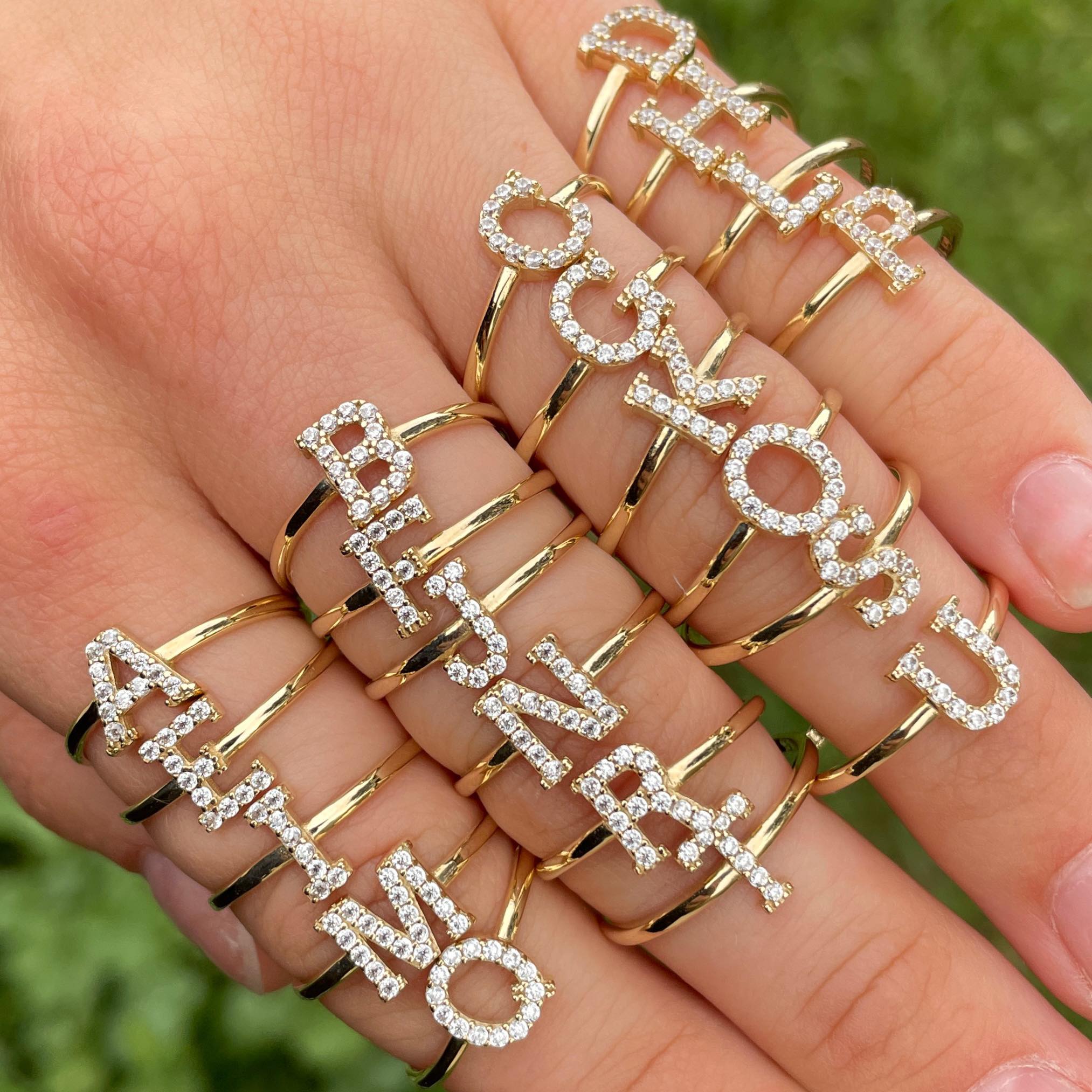 Letter L - Rings - Golden Hand Jewellery