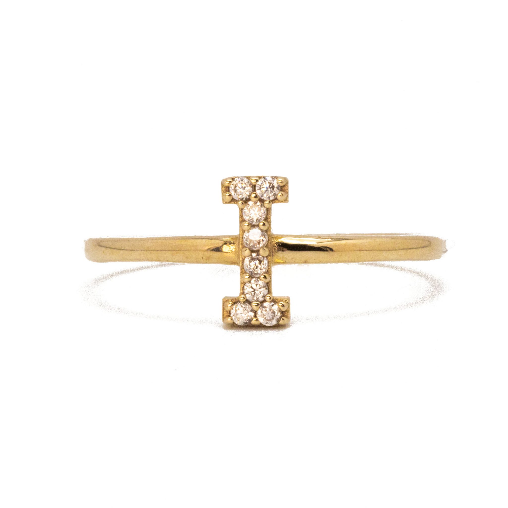 Letter I - Rings - Golden Hand Jewellery