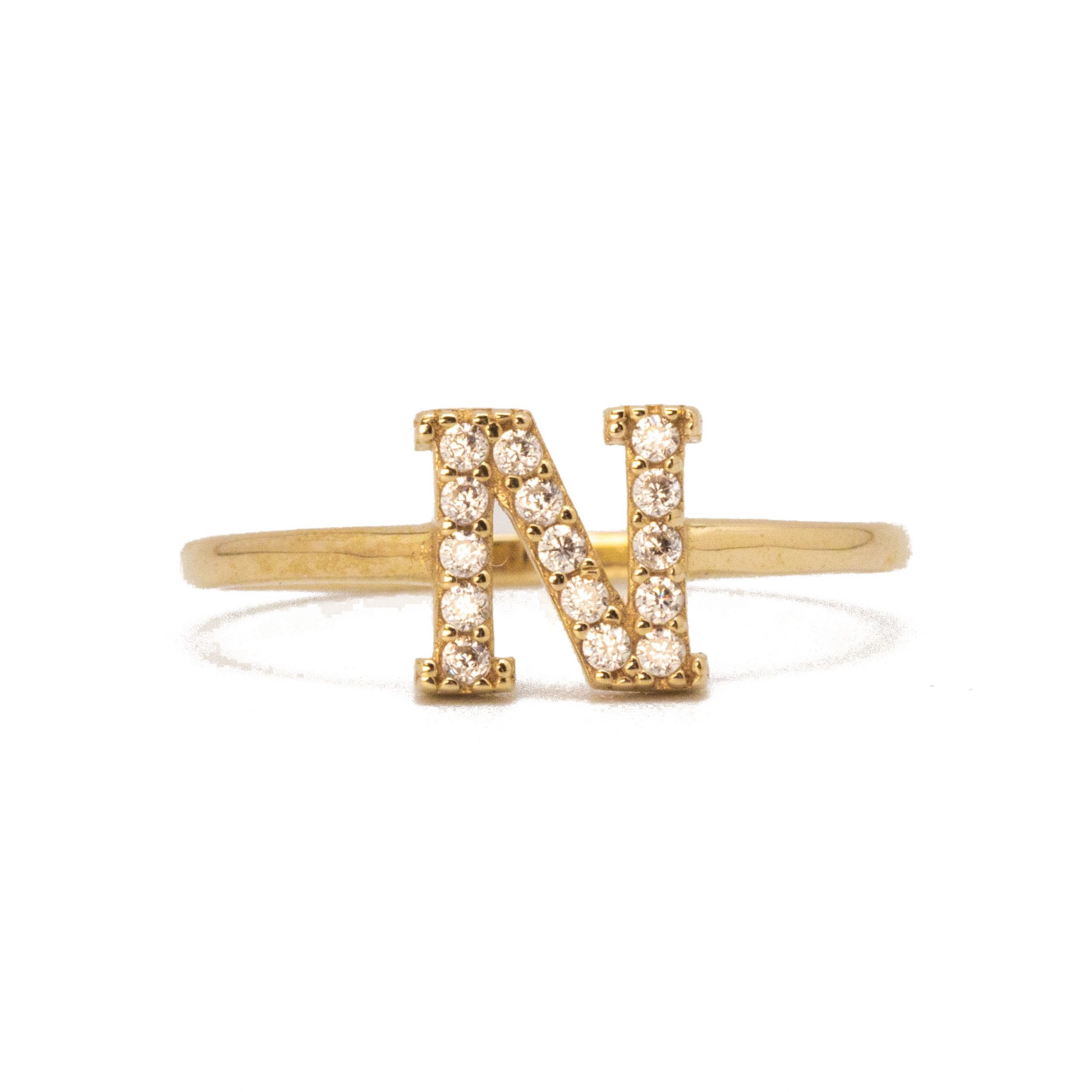 Letter N - Rings - Golden Hand Jewellery