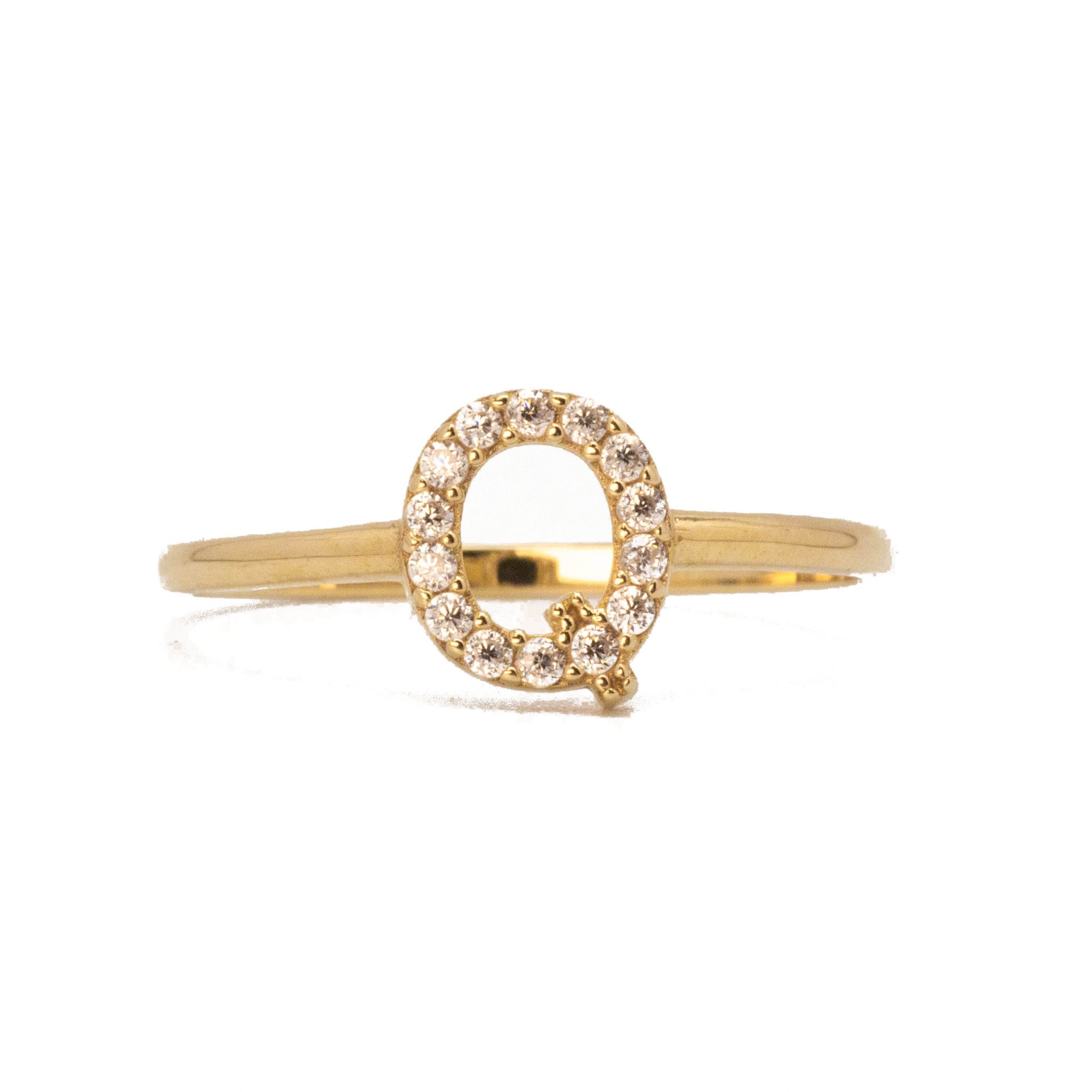 Letter Q - Rings - Golden Hand Jewellery