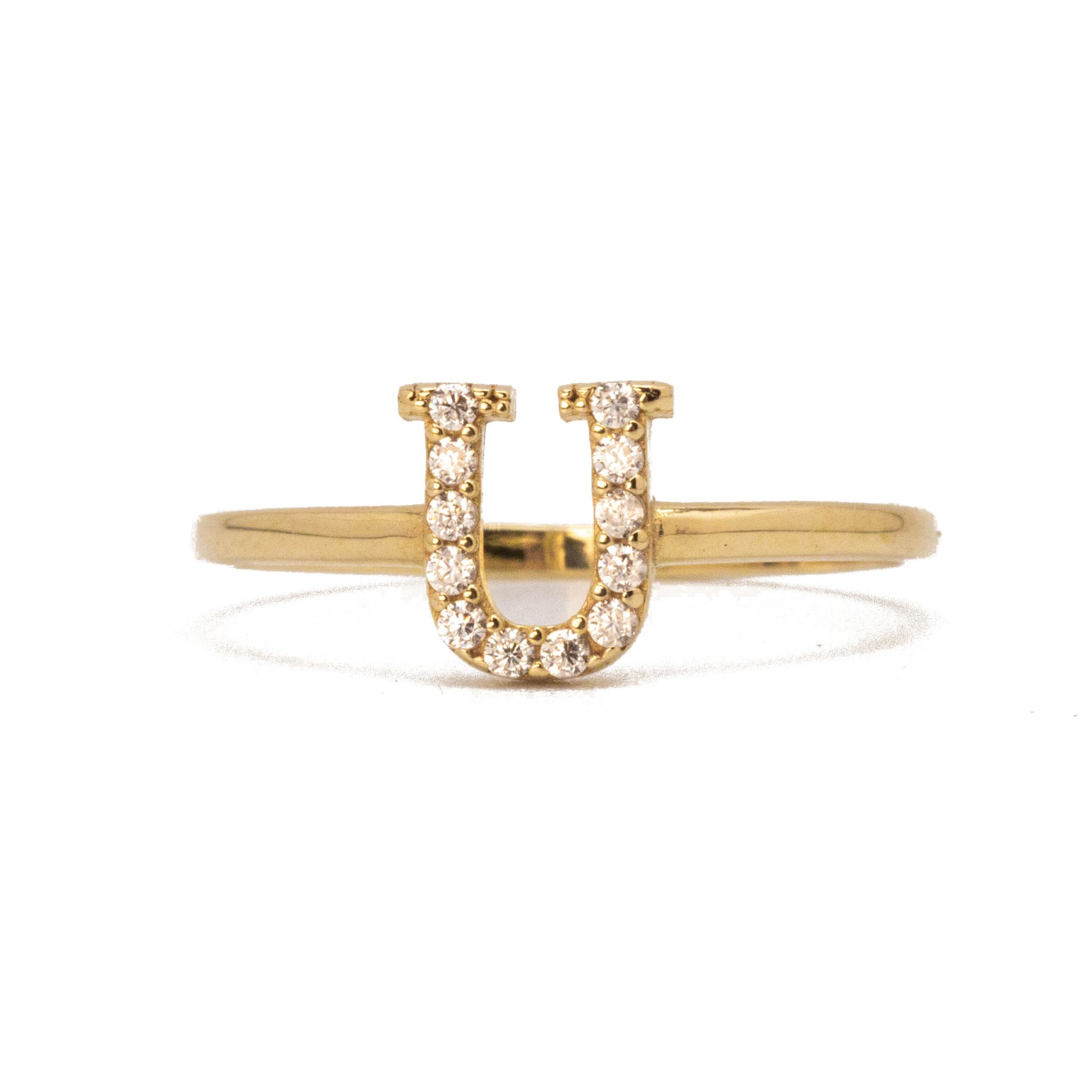 Letter U - Rings - Golden Hand Jewellery