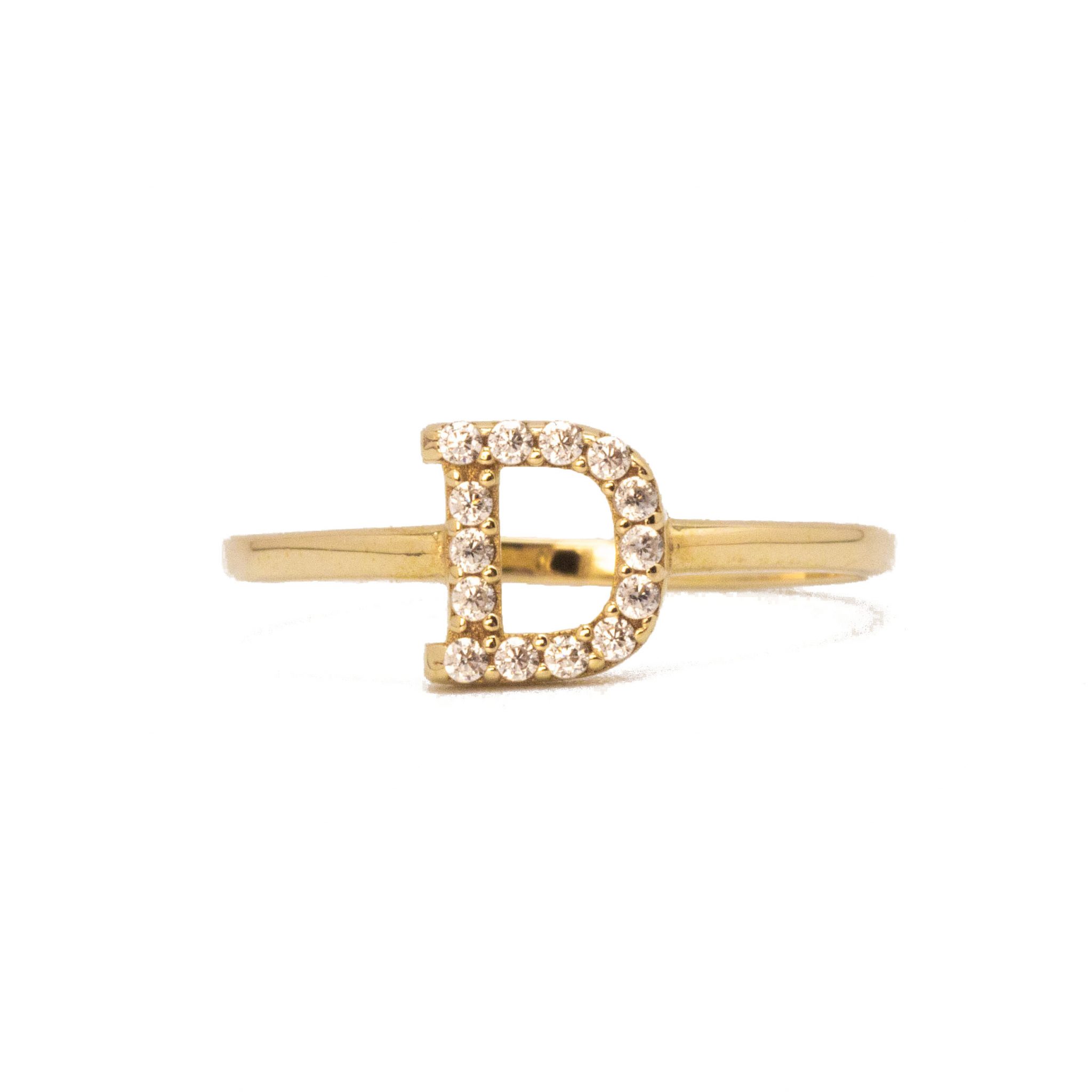 Letter D - Rings - Golden Hand Jewellery