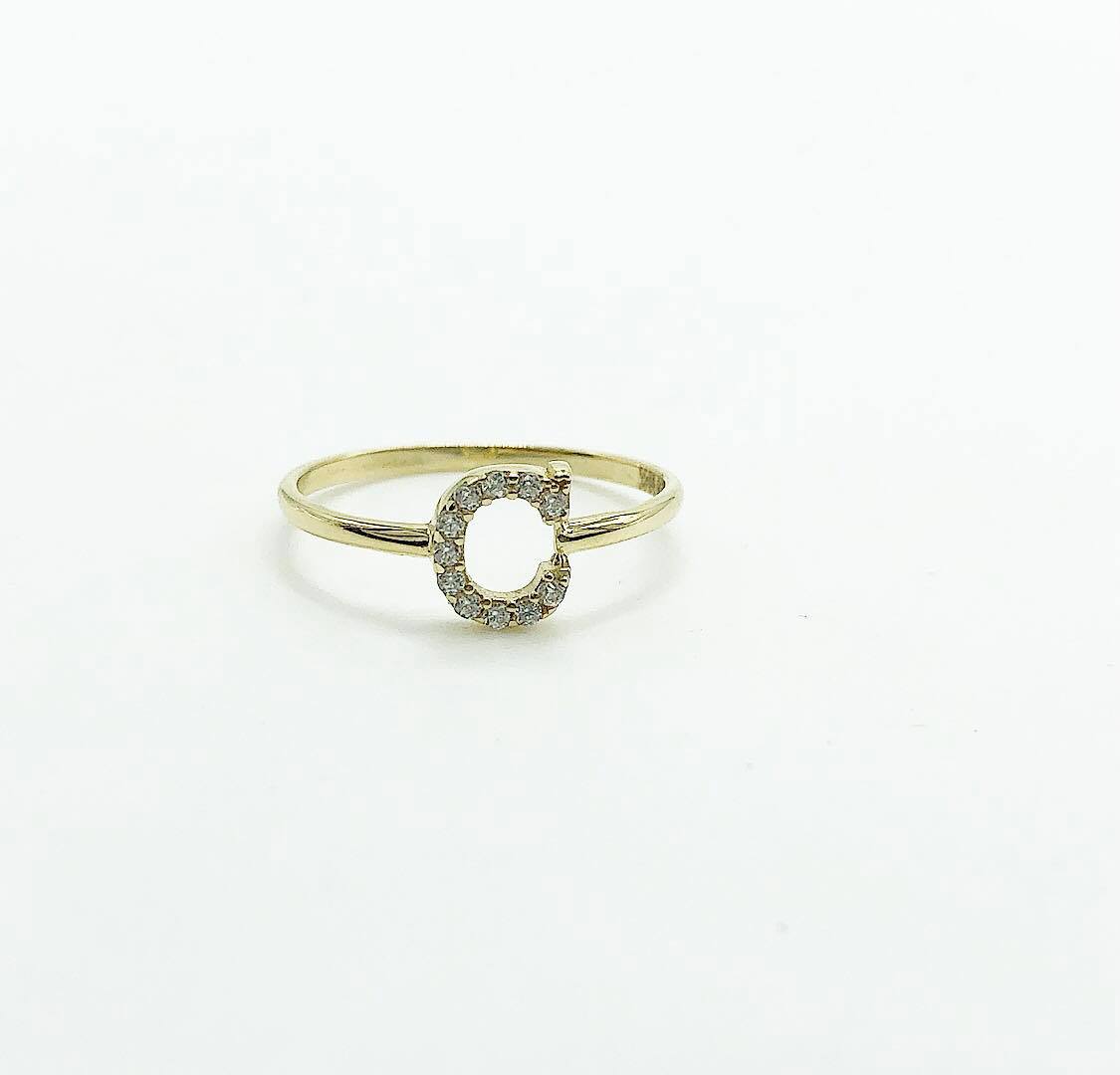 Letter C - Rings - Golden Hand Jewellery