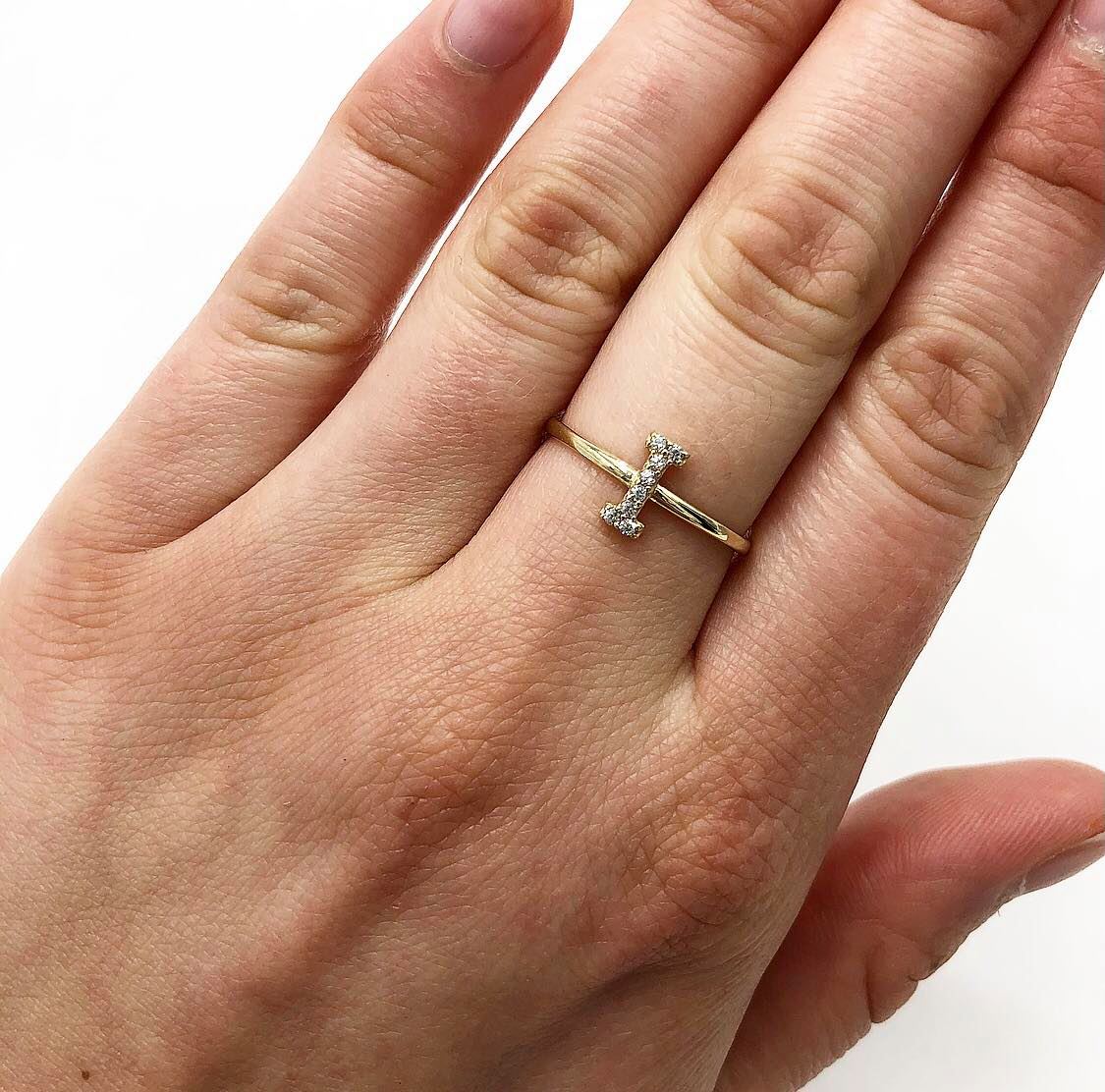 Letter I - Rings - Golden Hand Jewellery