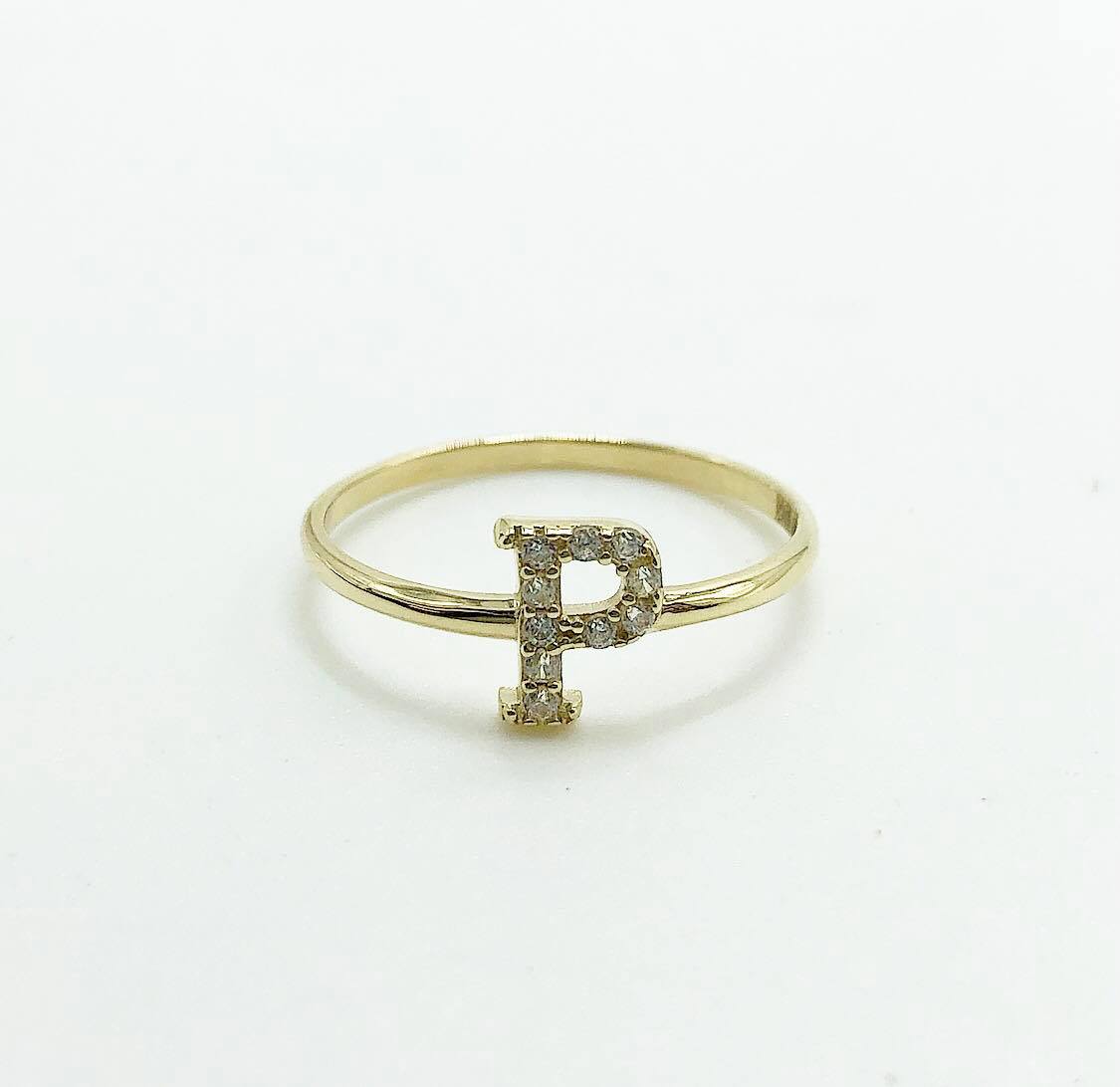 Letter P - Rings - Golden Hand Jewellery