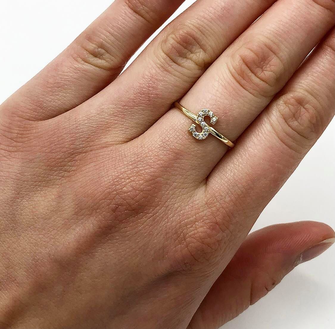 Letter S - Rings - Golden Hand Jewellery