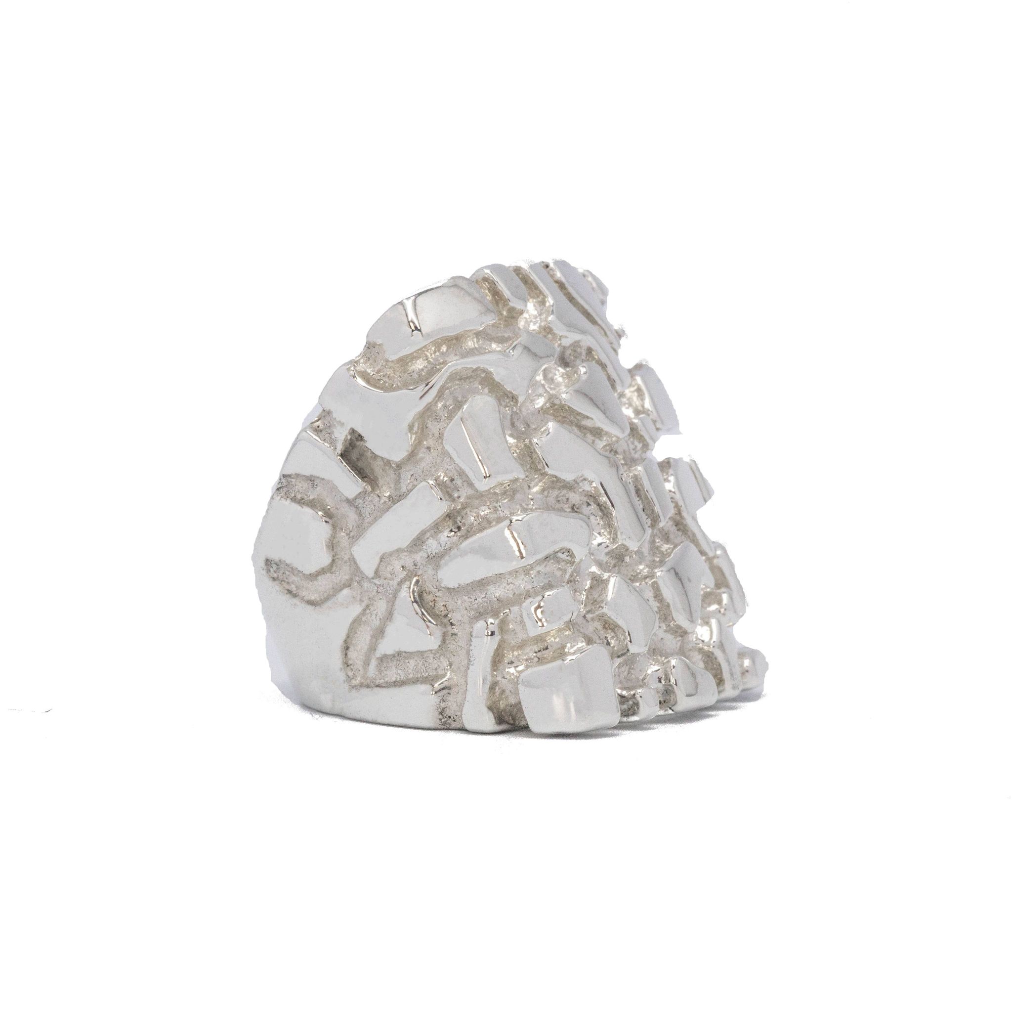 Snoop - Silver Nugget Ring - Golden Hand Jewellery