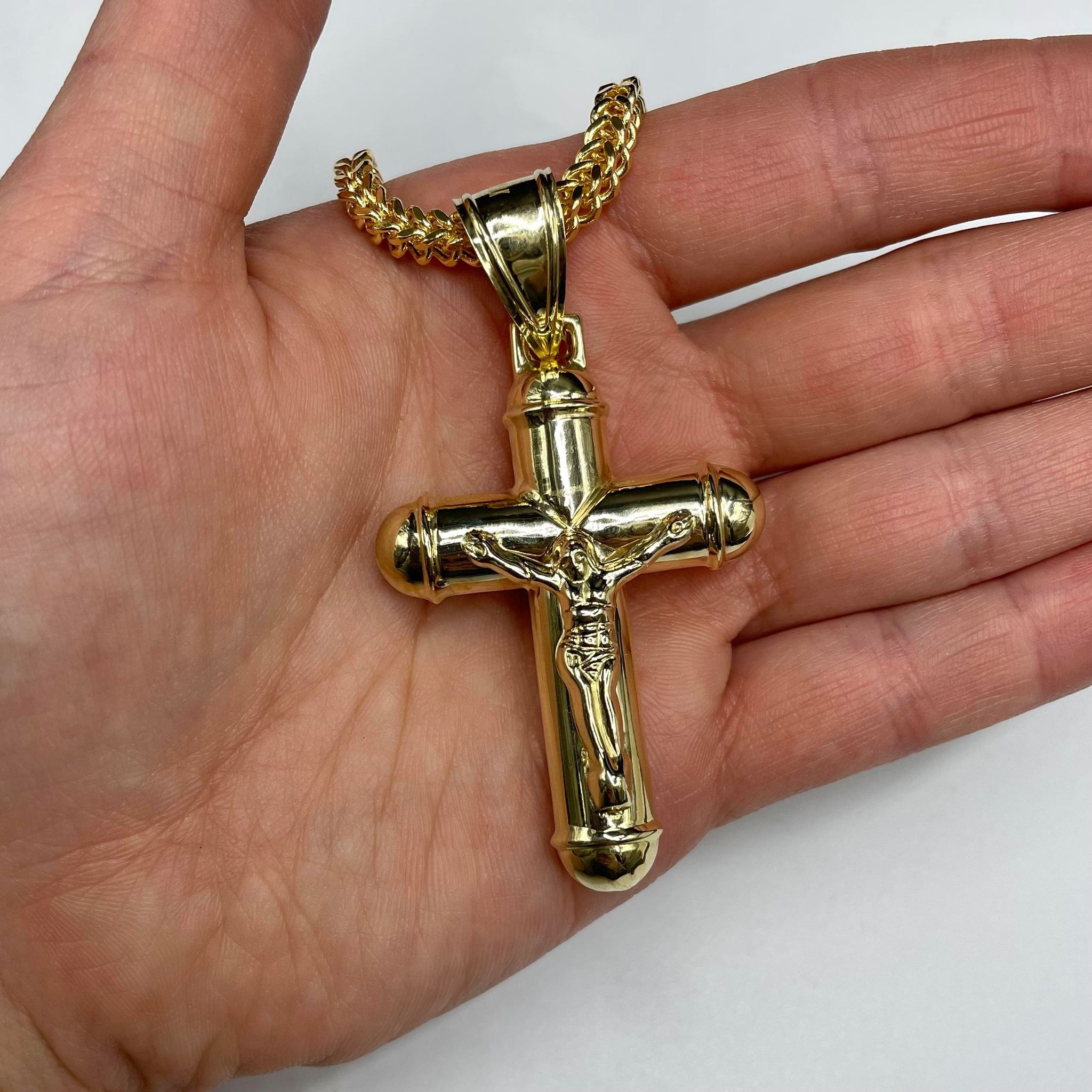 Puff Cross - Pendant - Golden Hand Jewellery