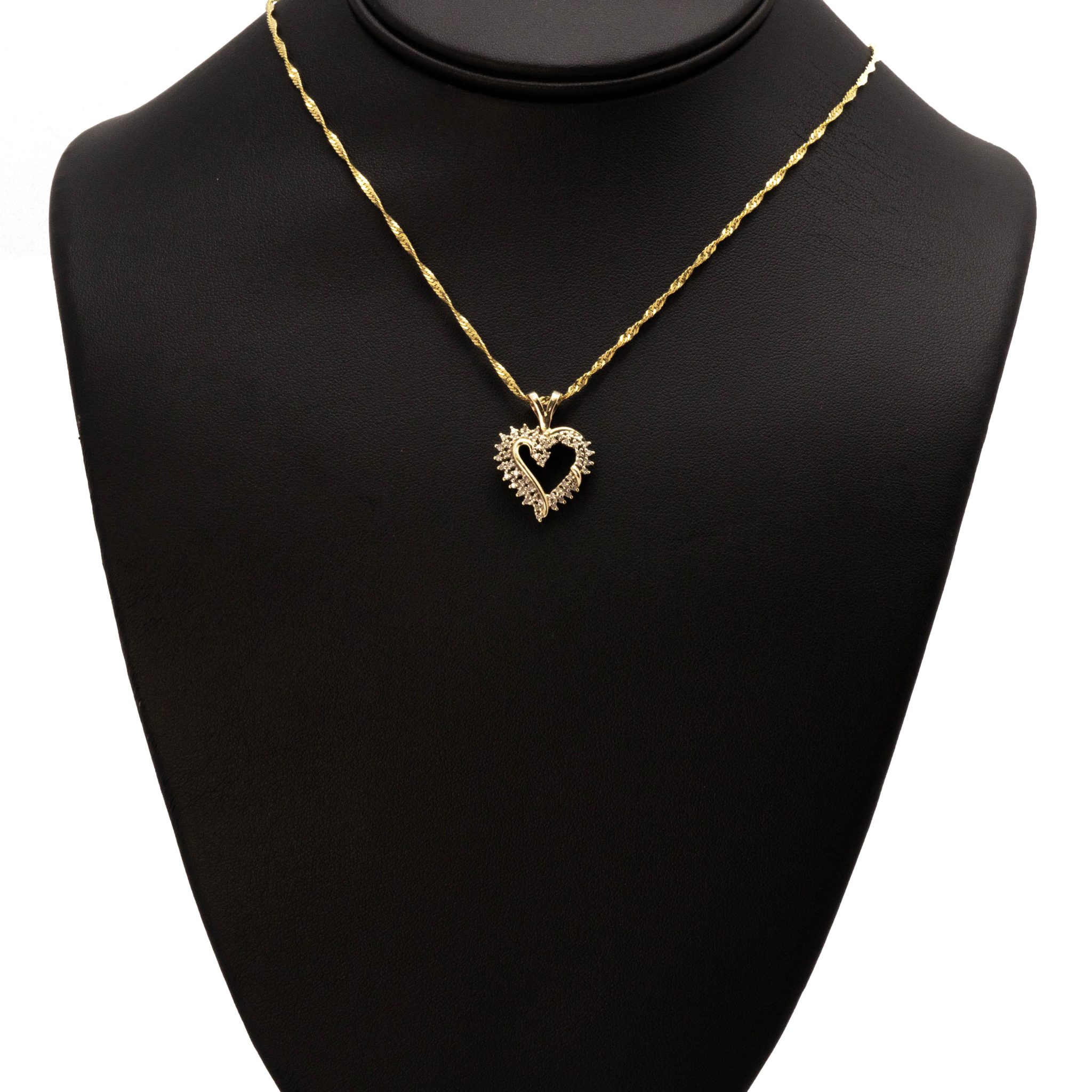 Heart Diamond Pendant Set 0.50ct - Gift Set - Golden Hand Jewellery