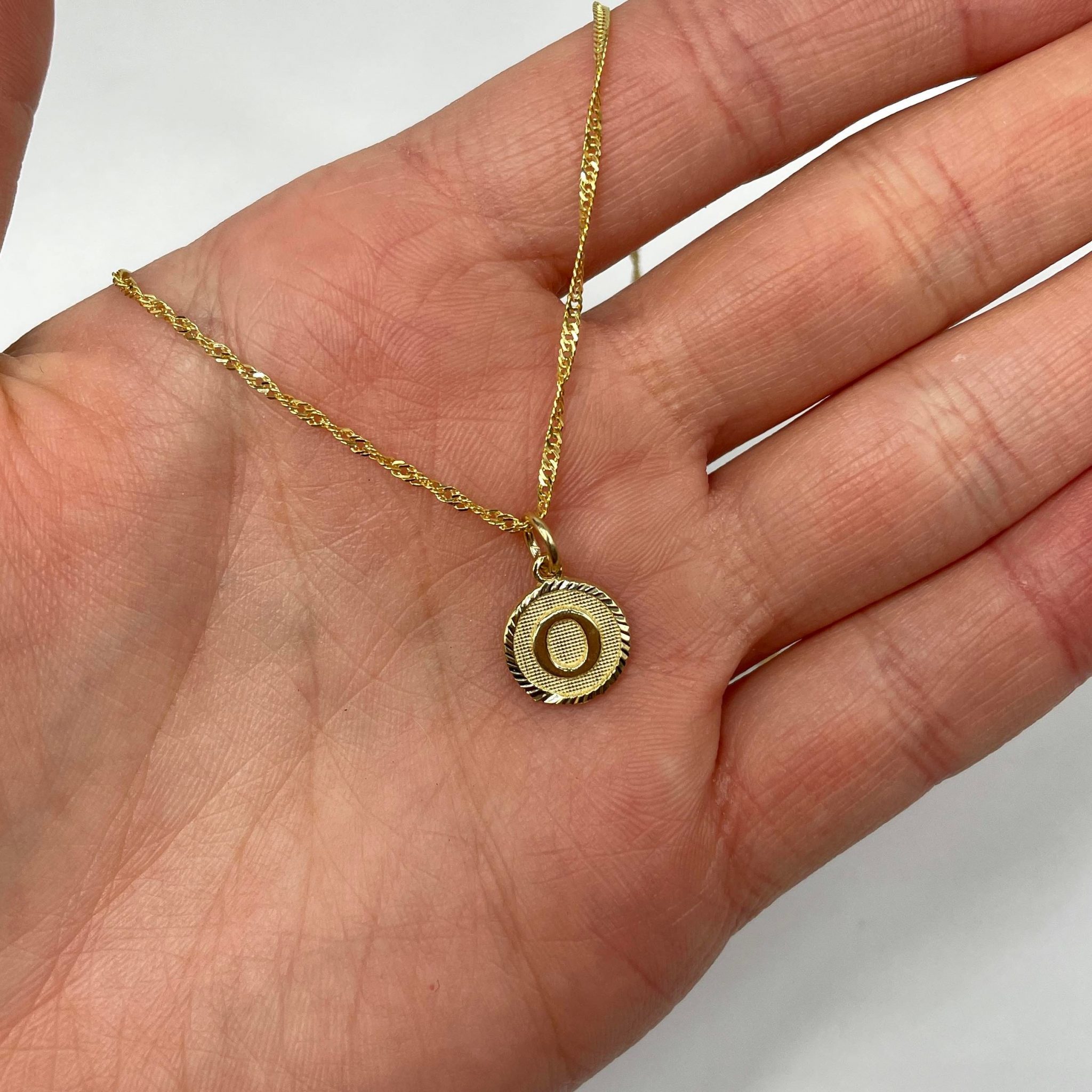 Letter O Round - Pendant - Golden Hand Jewellery