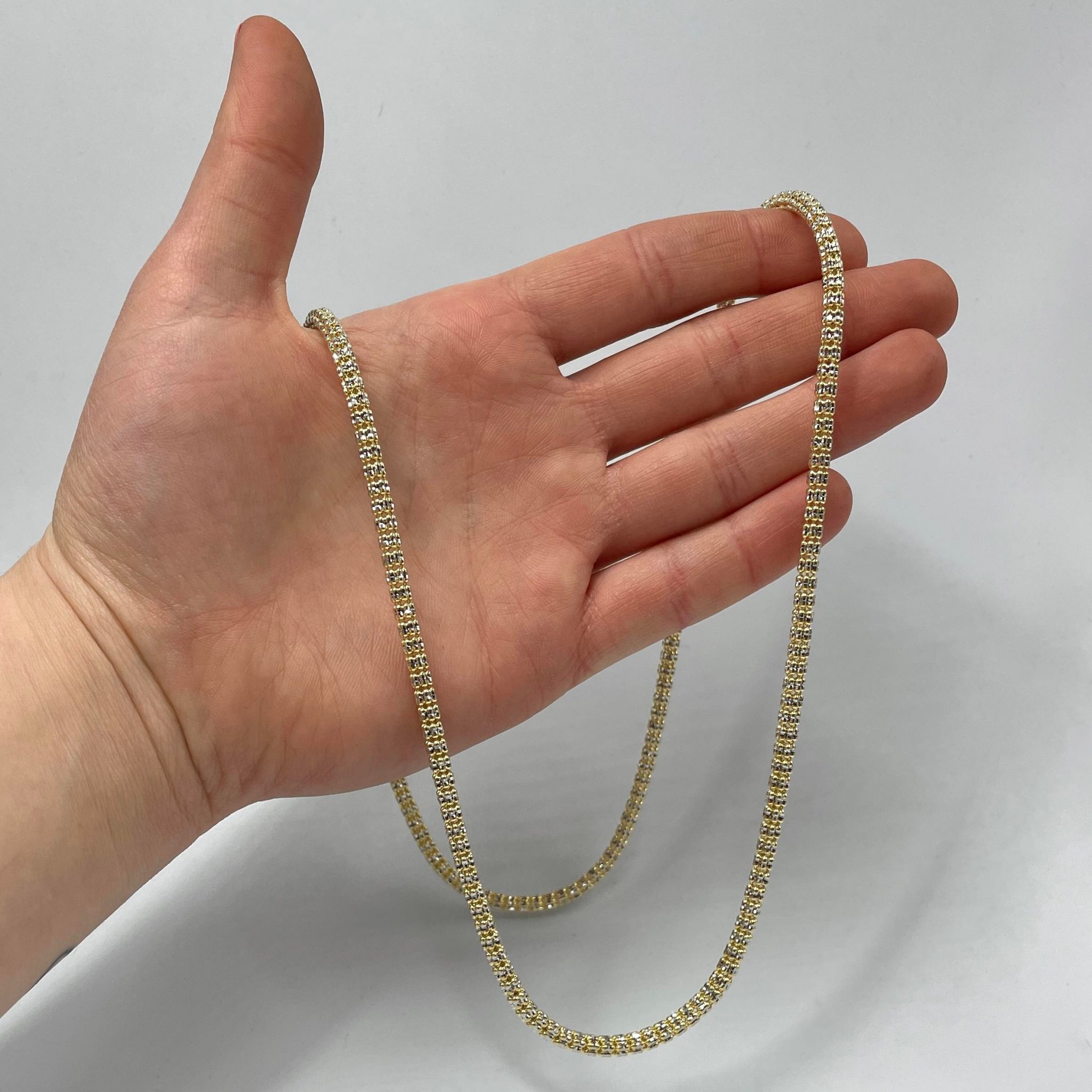 Two-Tone Ice Chain 3.85mm 26" - Chain - Golden Hand Jewellery