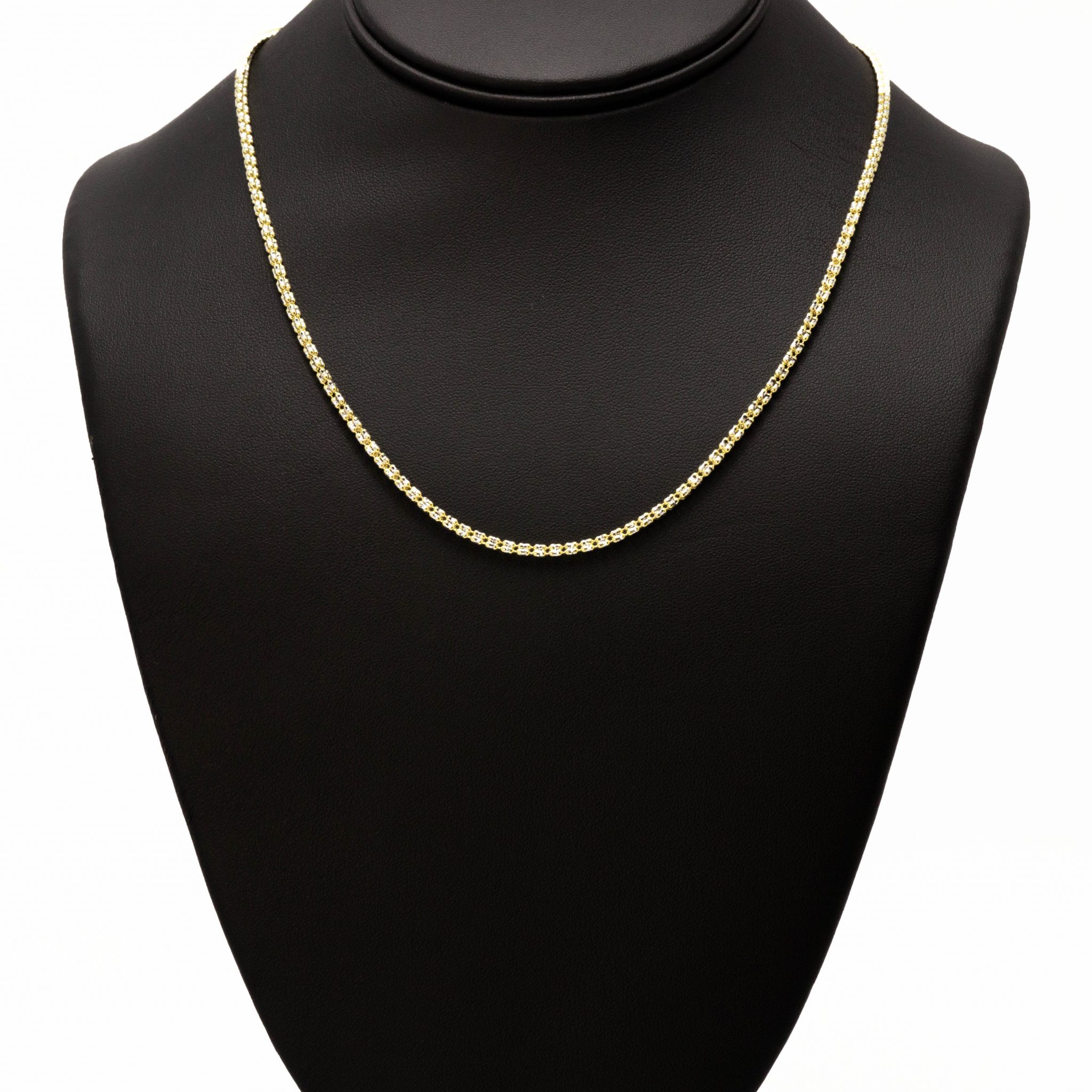 Two-Tone Ice Chain 2.5mm 18" - Chain - Golden Hand Jewellery