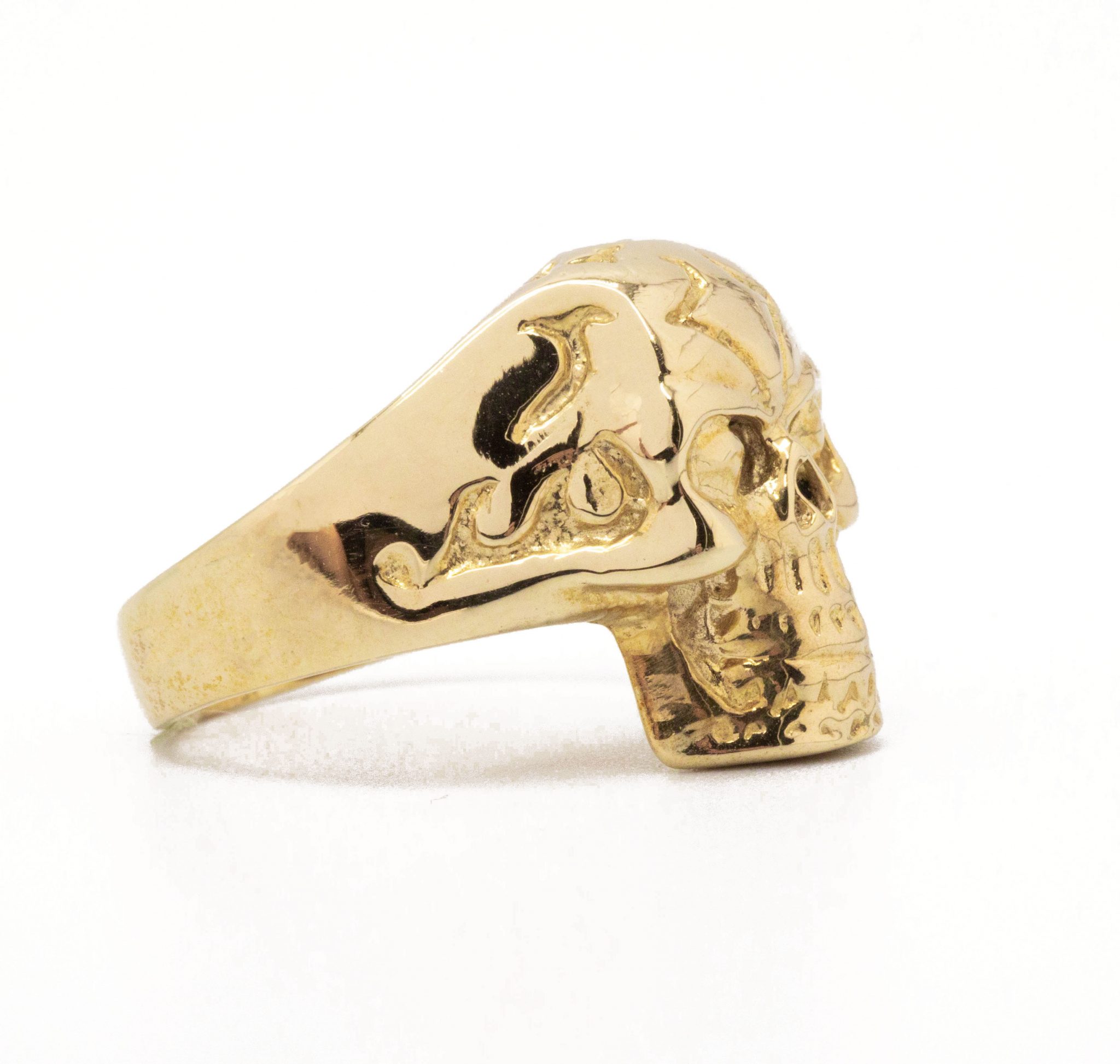 3D Skull Small - Gold Ring - Golden Hand Jewellery