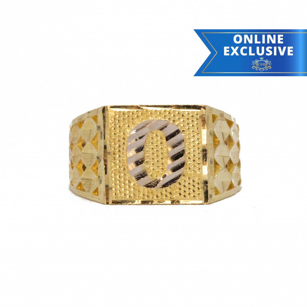 Letter O Two-Tone - Rings - Golden Hand Jewellery