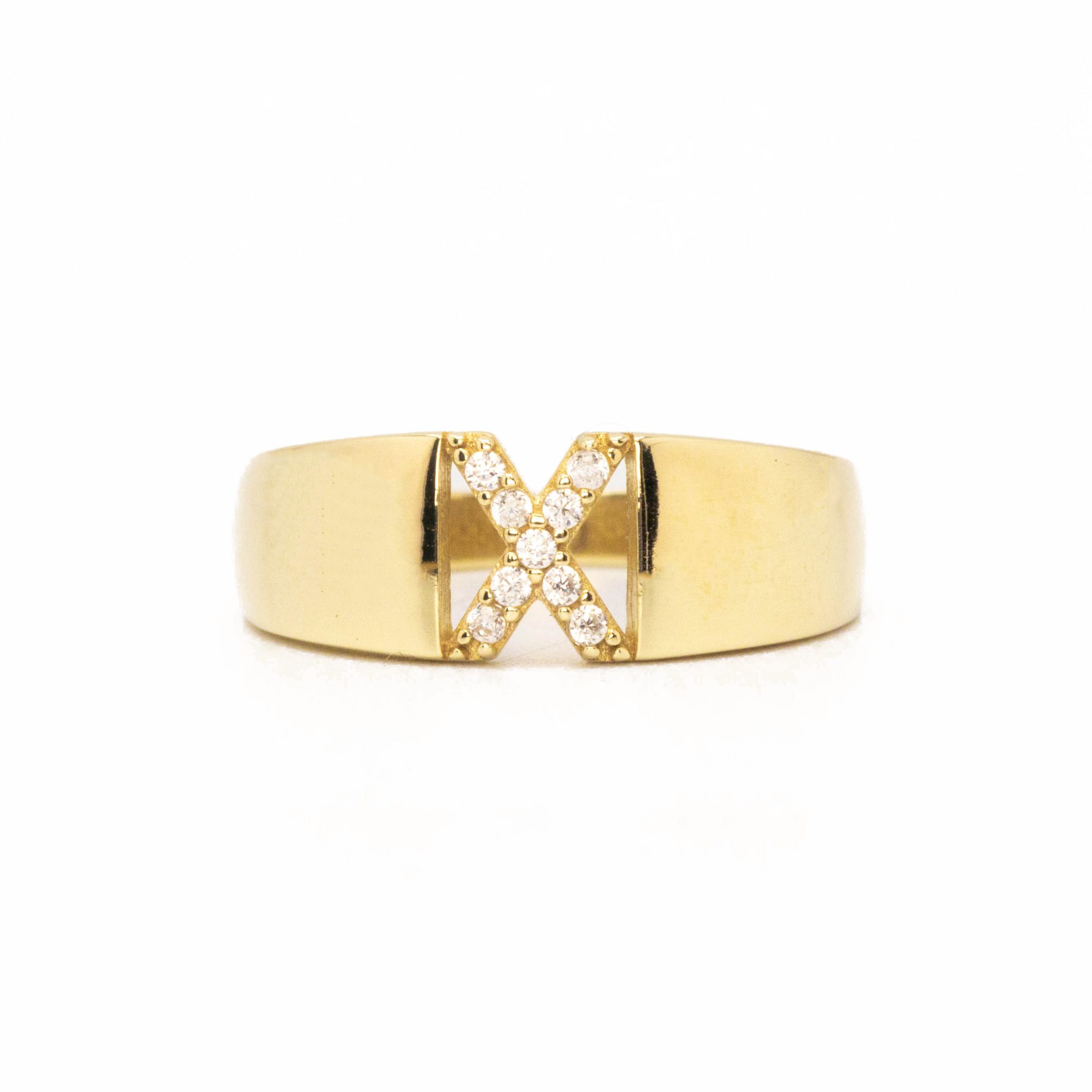 Letter X Band - Rings - Golden Hand Jewellery