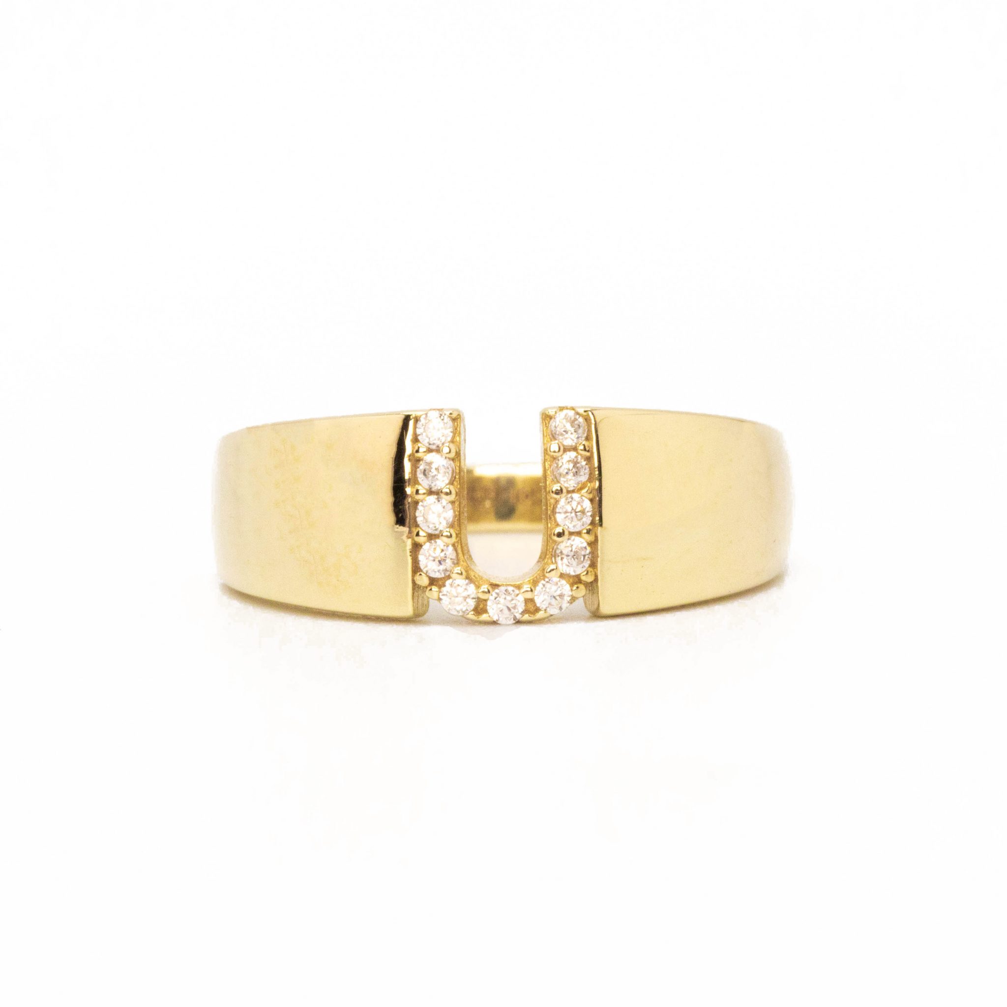 Letter U Band - Rings - Golden Hand Jewellery