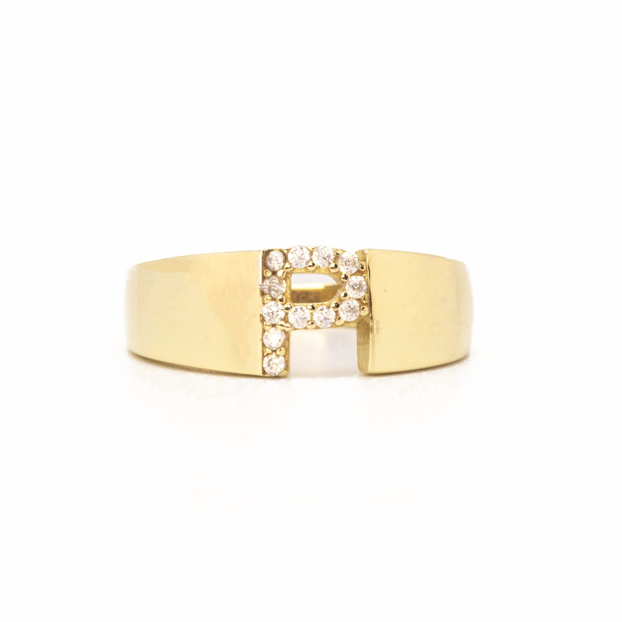 Letter P Band - Rings - Golden Hand Jewellery