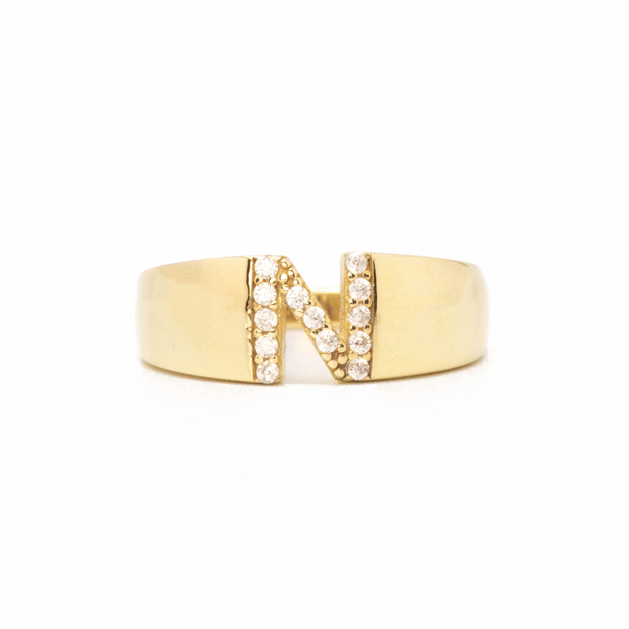 Letter N Band - Rings - Golden Hand Jewellery