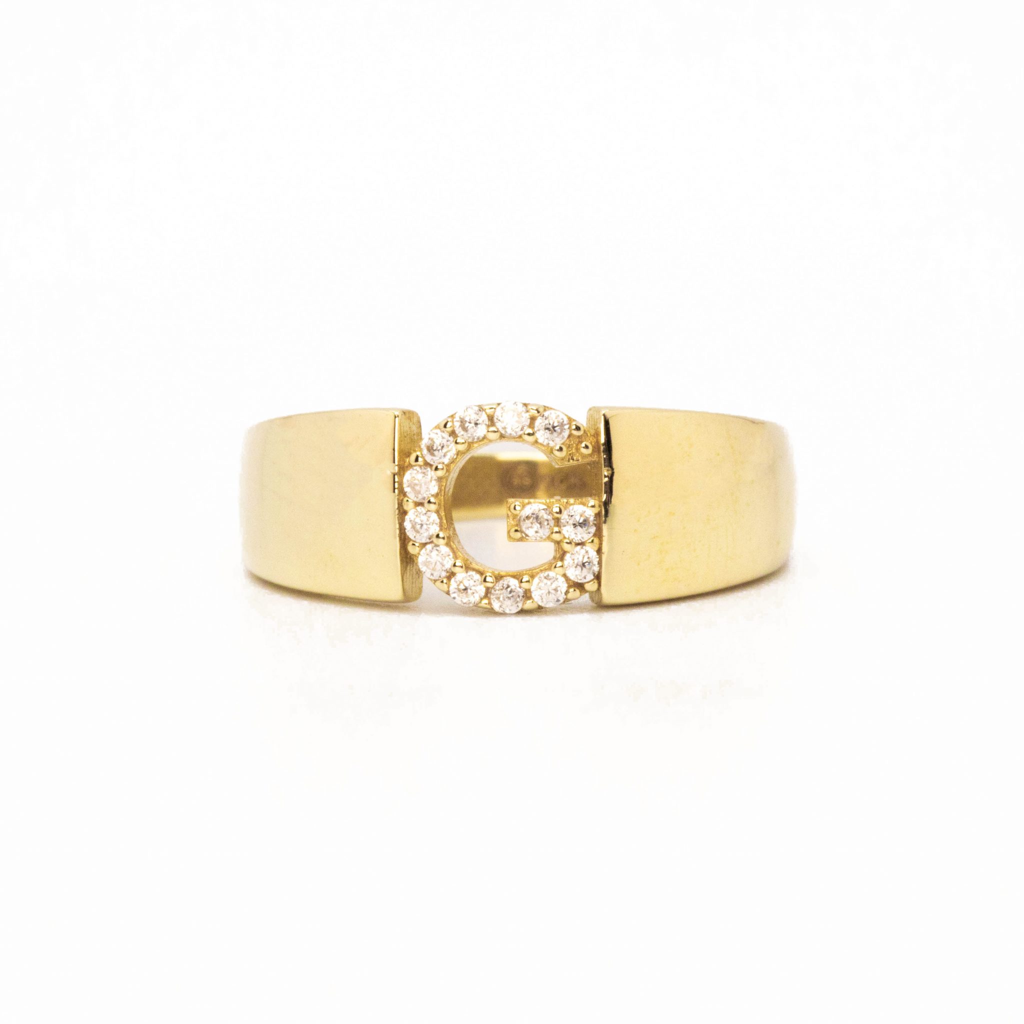 Letter G Band - Rings - Golden Hand Jewellery