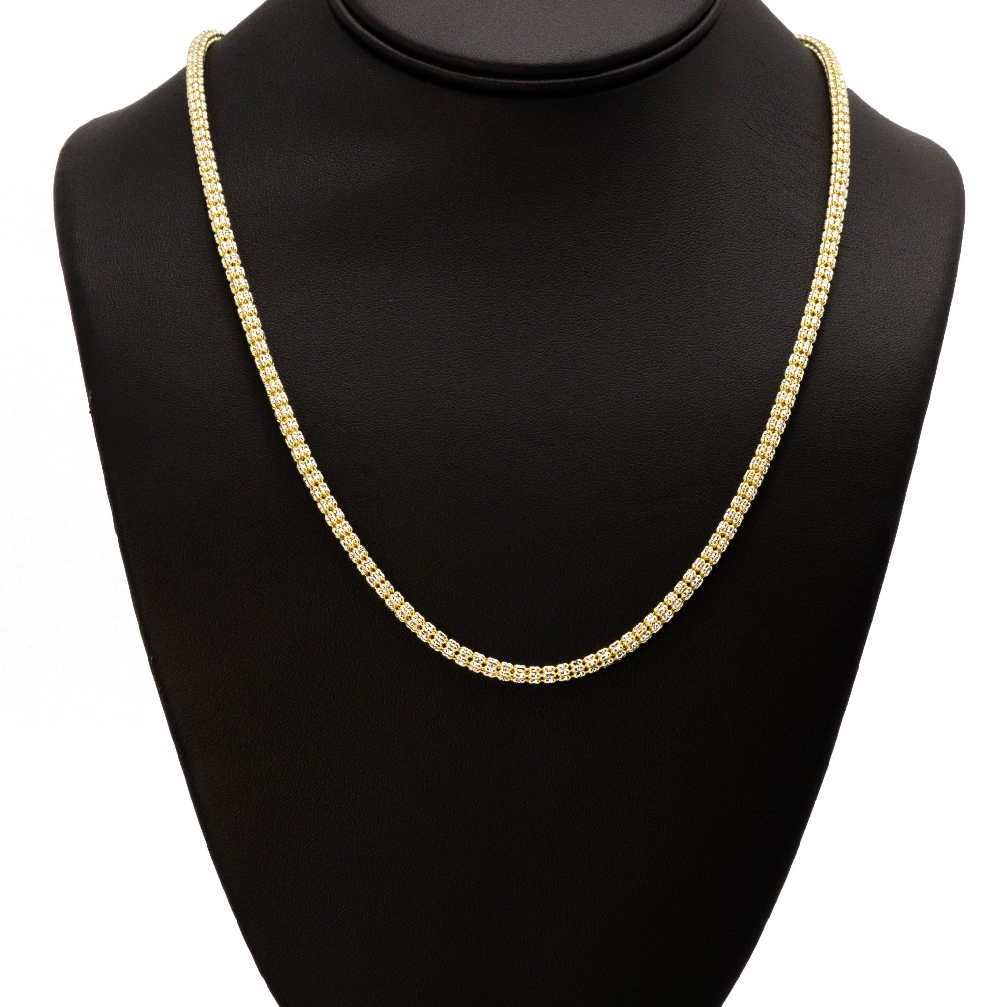 Two-Tone Ice Chain 4.5mm 22" - Chain - Golden Hand Jewellery