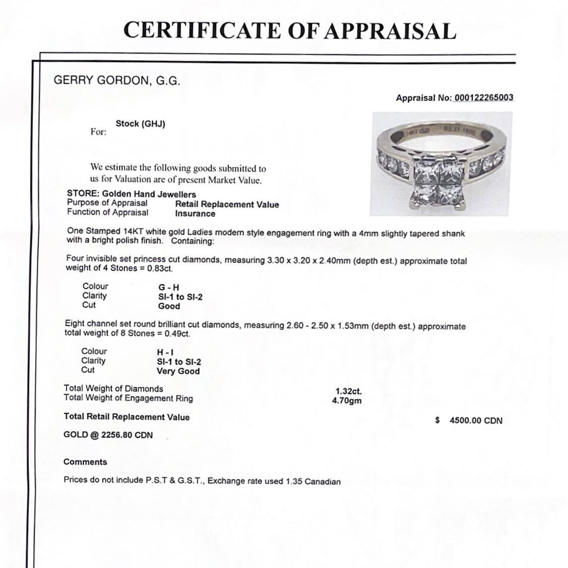 4-Stone Princess Cut #69 - Diamond Ring - Golden Hand Jewellery