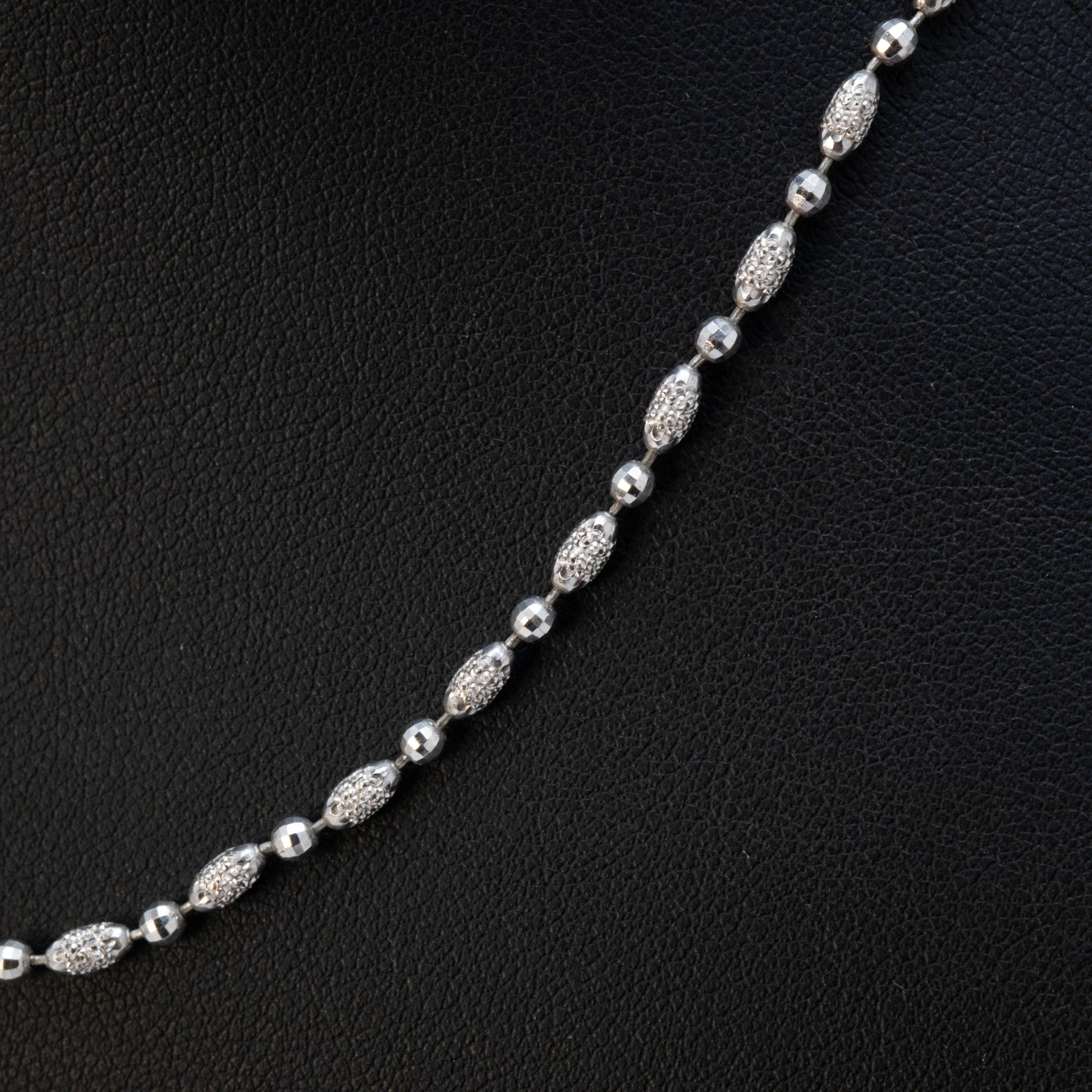 White Gold Charm Chain 2.5mm 16" - Chain - Golden Hand Jewellery