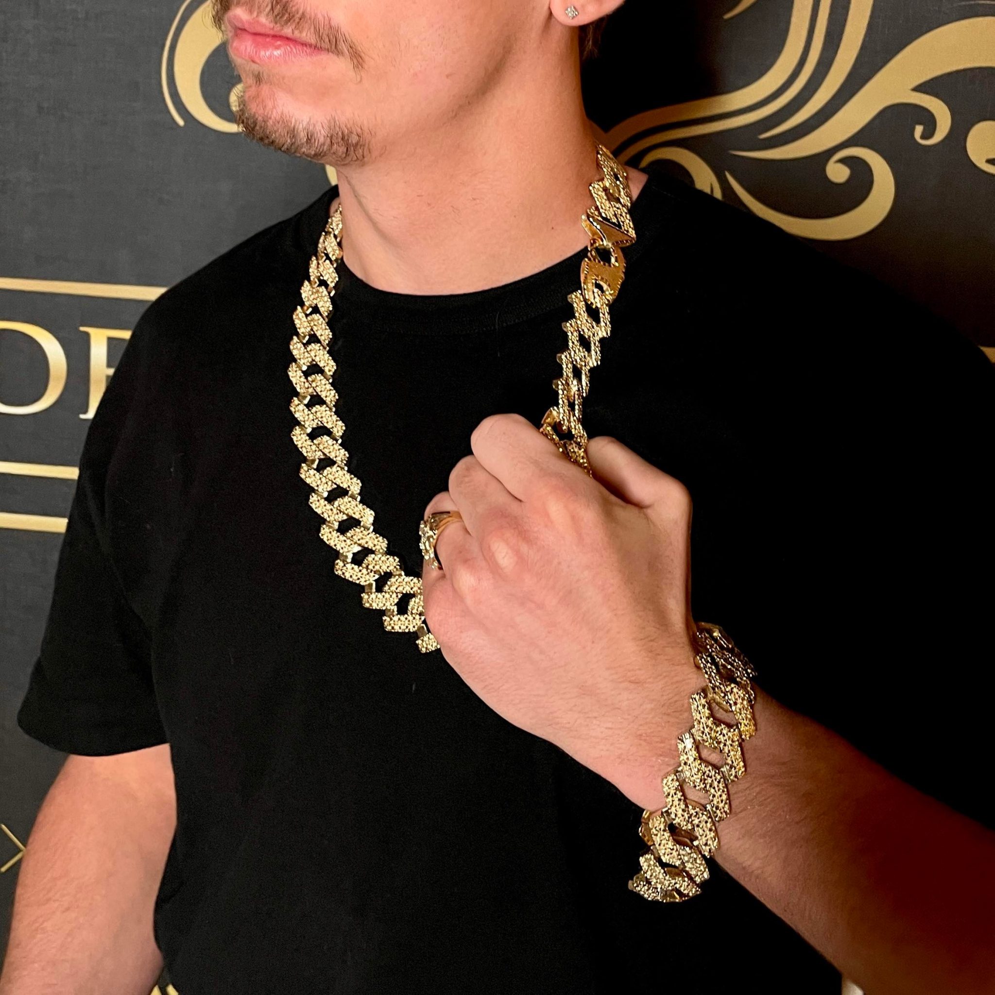 Big Ultra Diamond Cut Cuban 27.5mm 26" - Solid Chain - Golden Hand ...