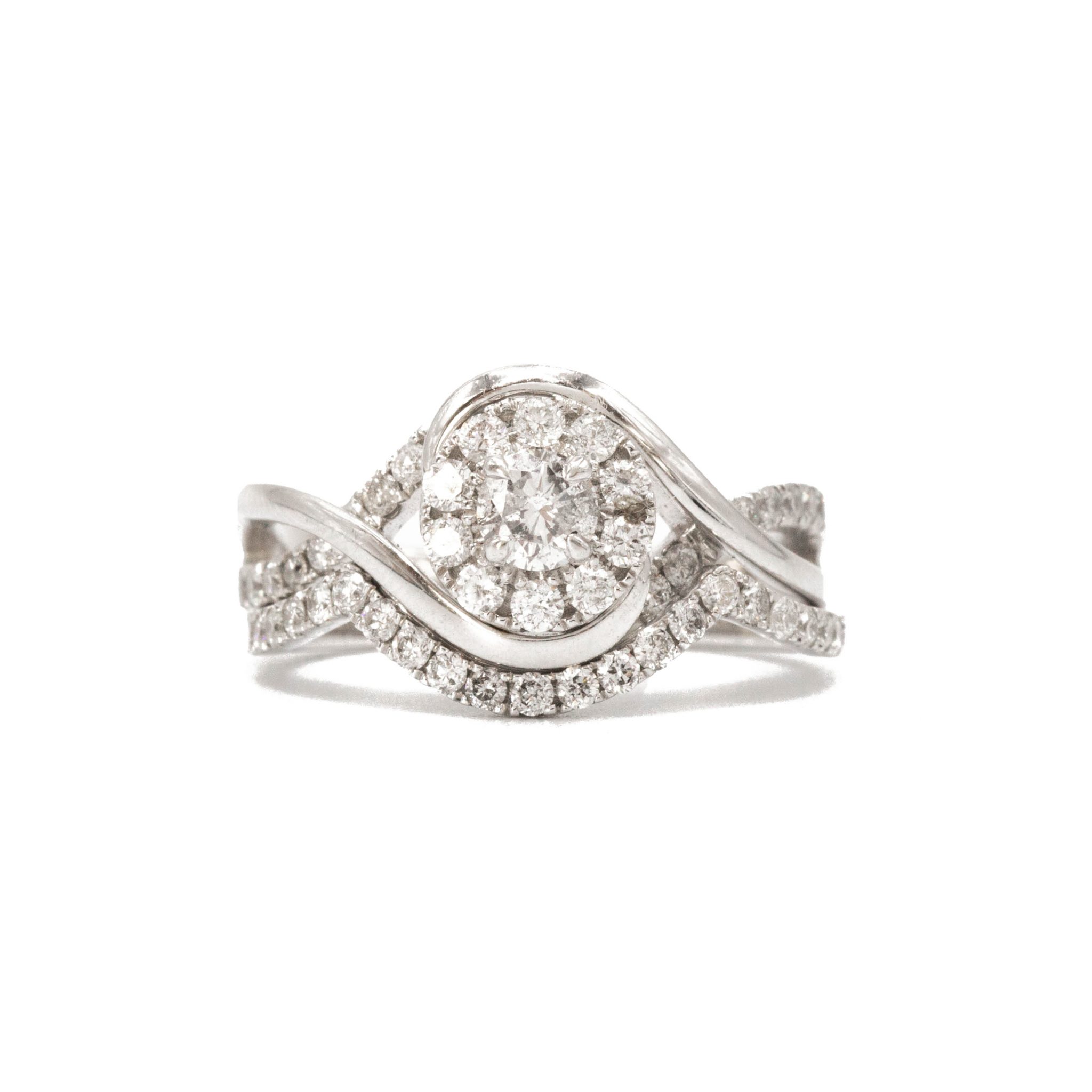 Twist Cluster & Band 1ct - Wedding Set - Golden Hand Jewellery
