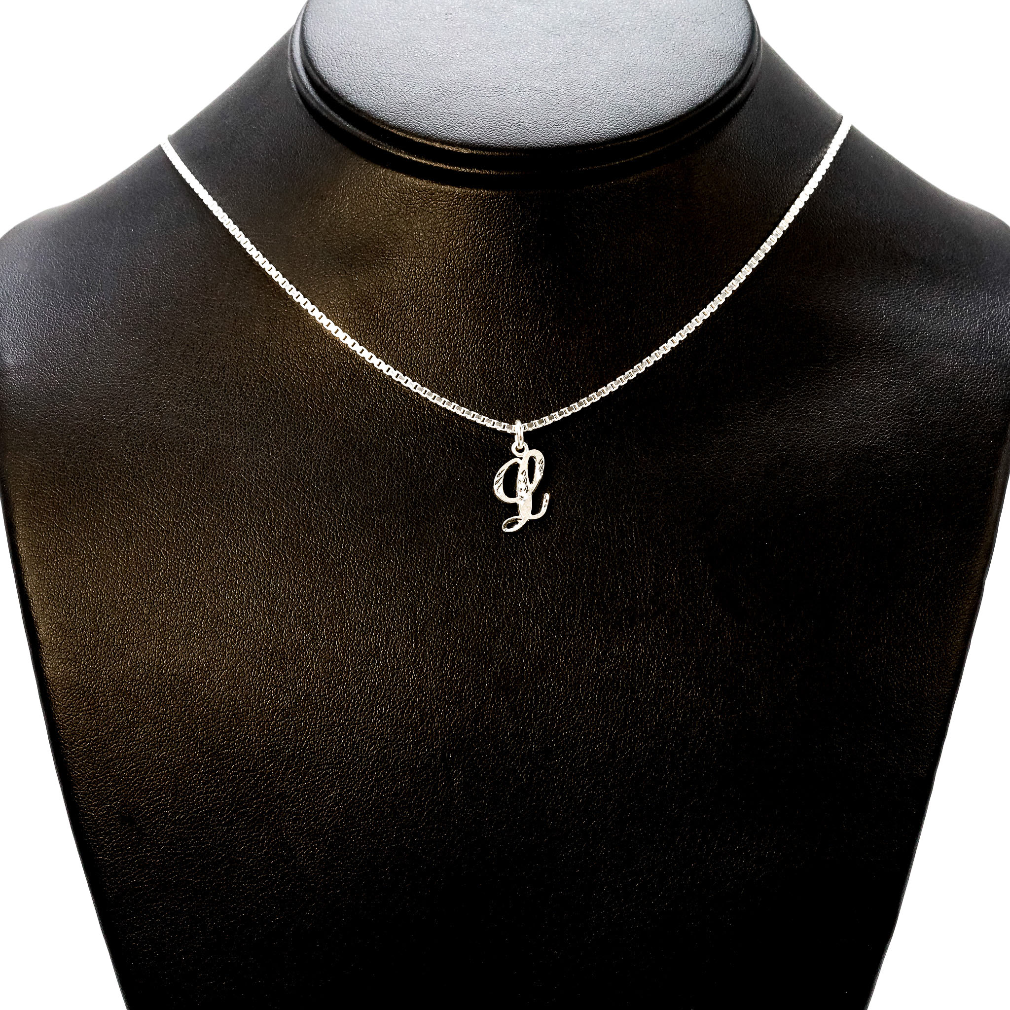 Silver Letter L- Silver Pendant - Golden Hand Jewellery