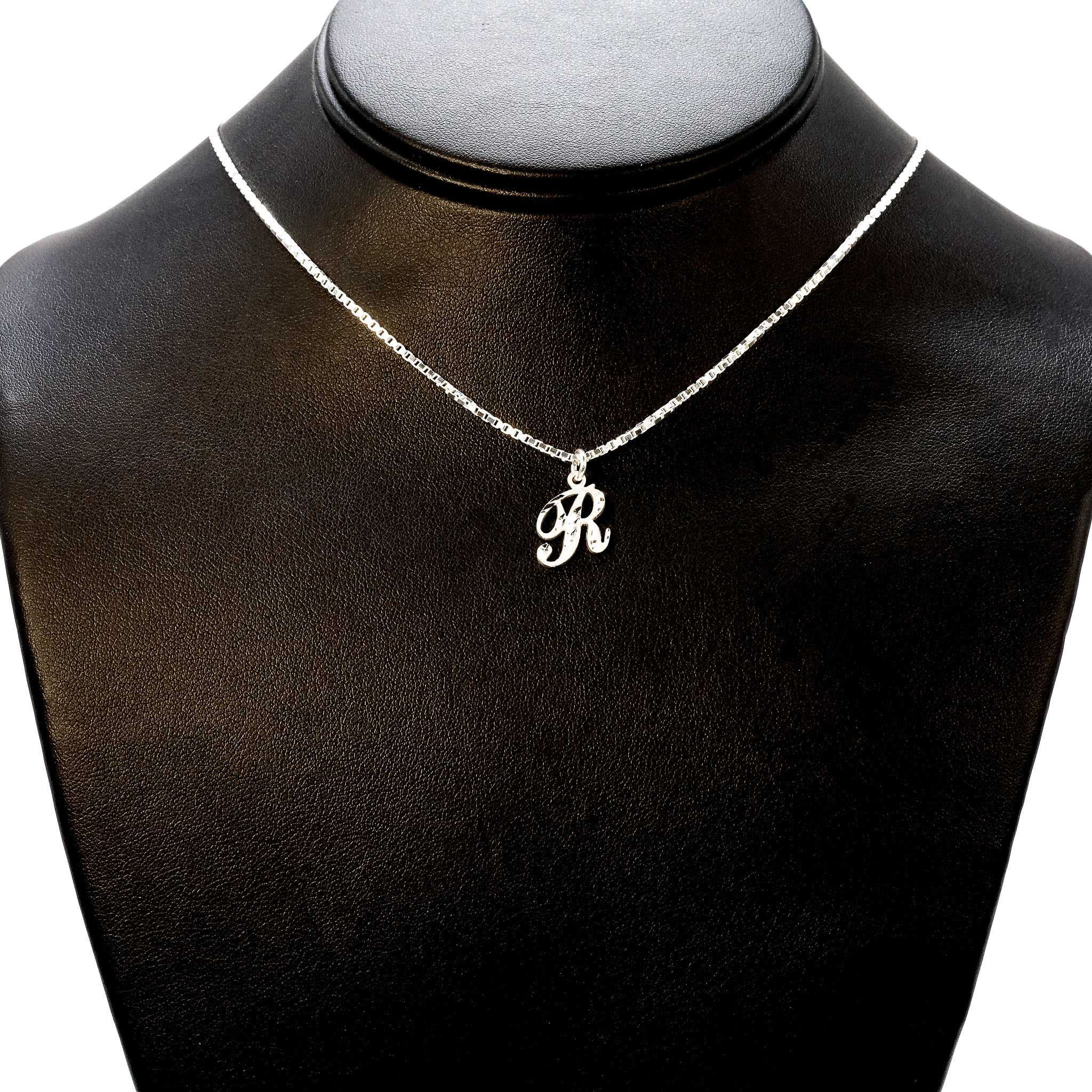 Silver Letter R- Silver Pendant - Golden Hand Jewellery