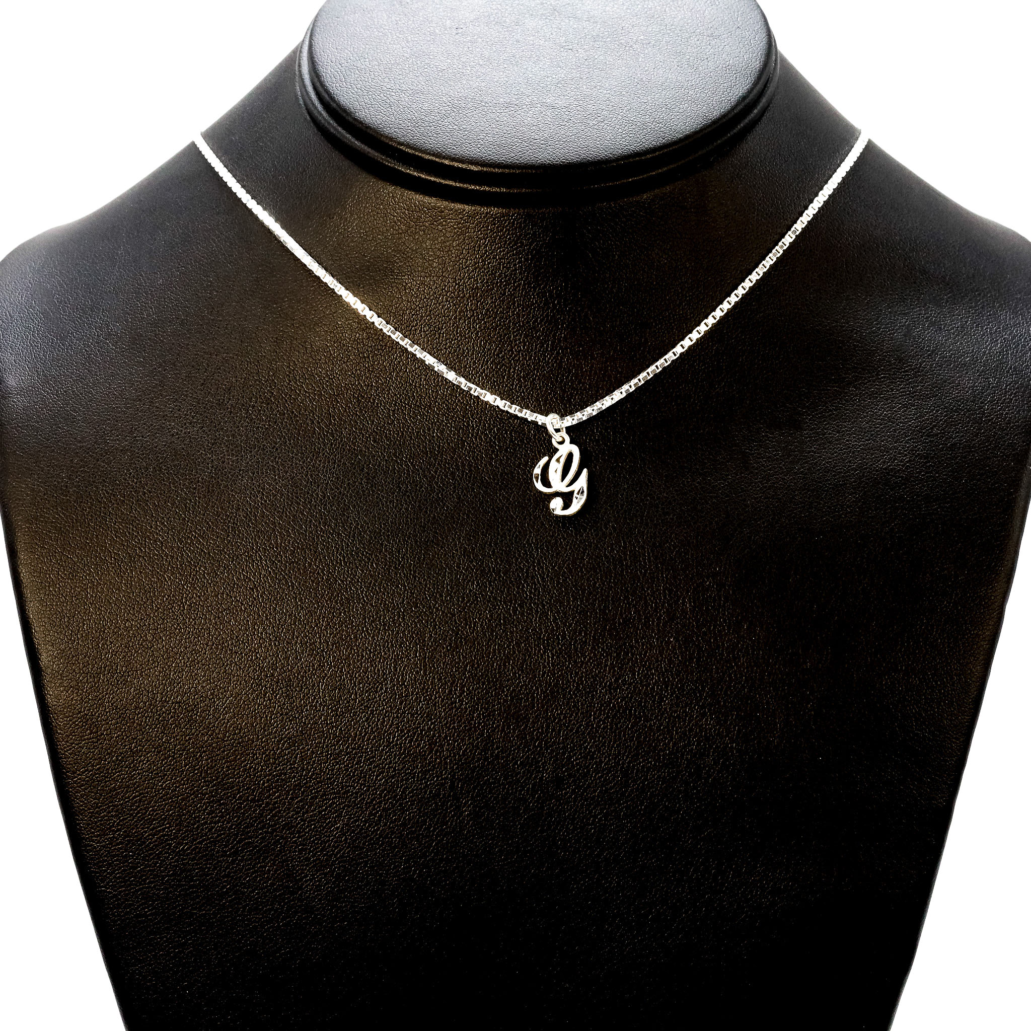 Silver Letter G- Silver Pendant - Golden Hand Jewellery