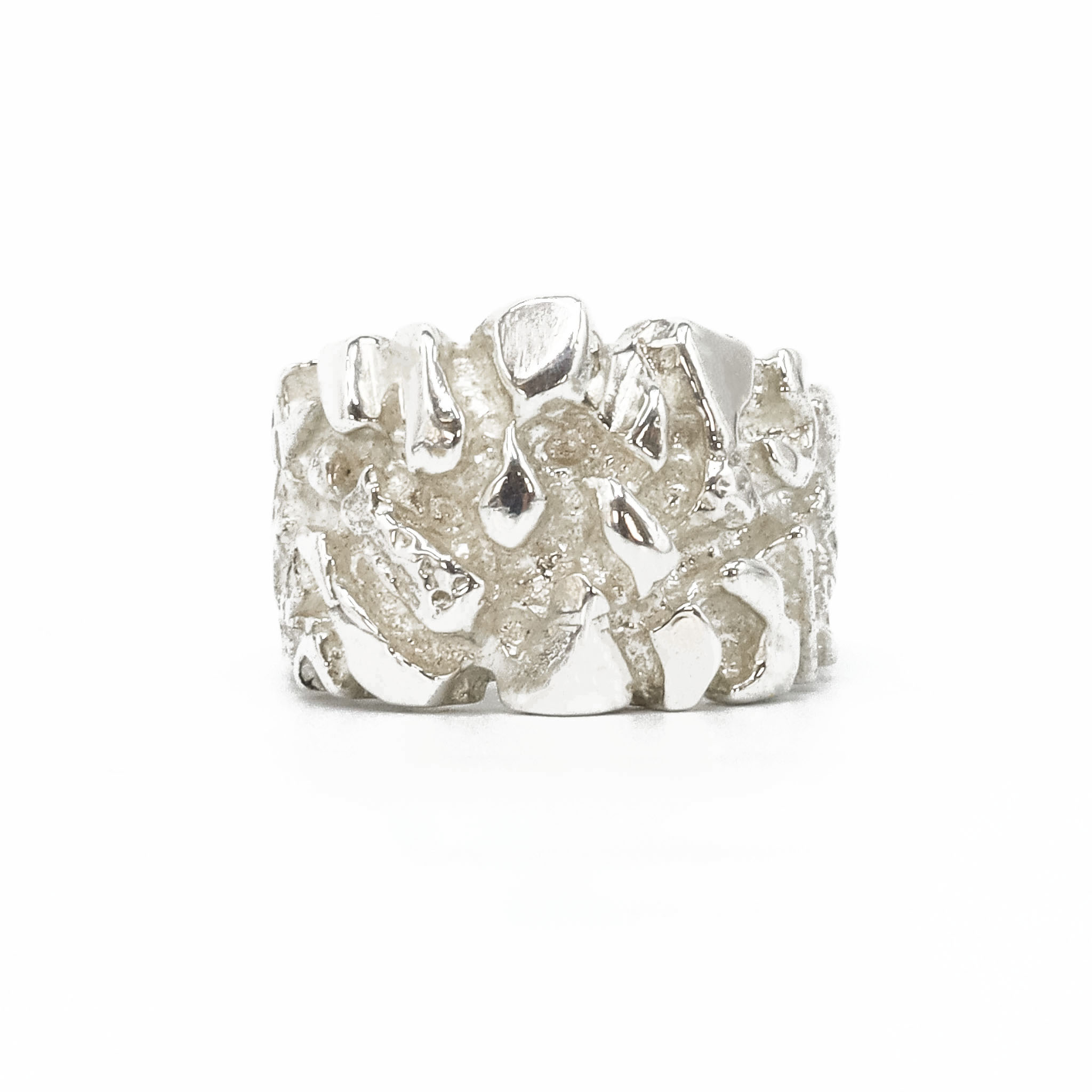 Damian - Silver Nugget Ring - Golden Hand Jewellery
