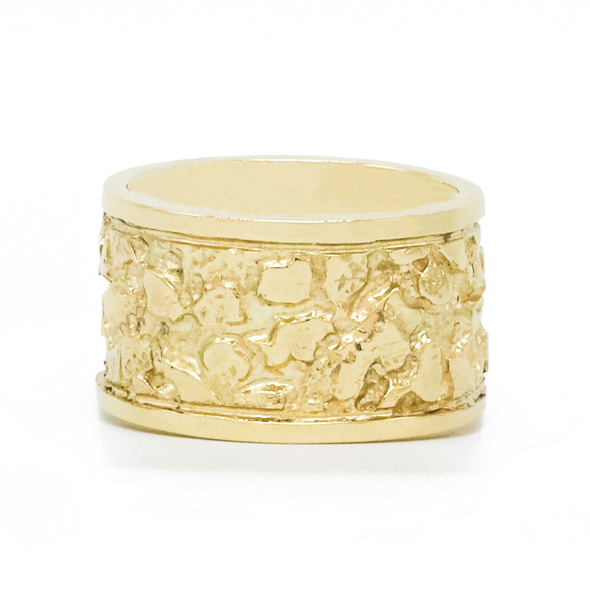 Nugget Band 14.5mm- Gold Ring - Golden Hand Jewellery
